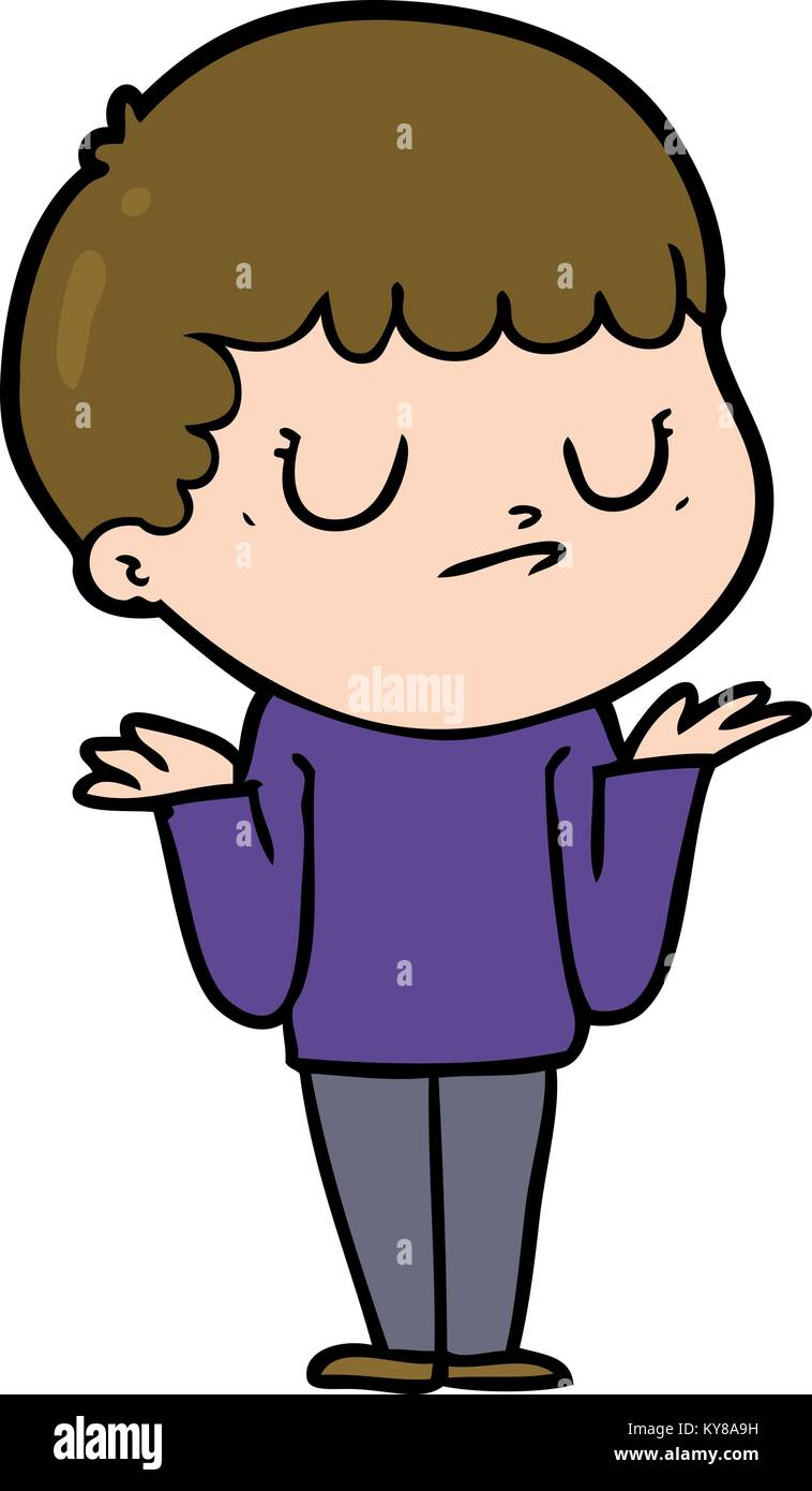 cartoon grumpy boy Stock Vector Image & Art - Alamy