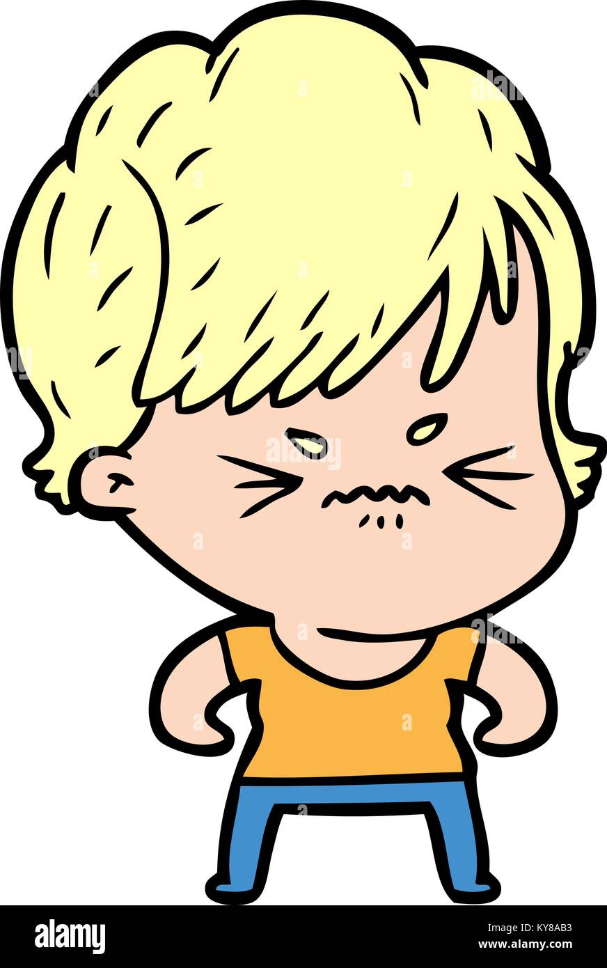 cartoon frustrated woman Stock Vector Image & Art - Alamy