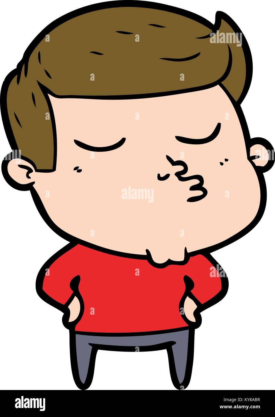 cartoon model guy pouting Stock Vector Image & Art - Alamy