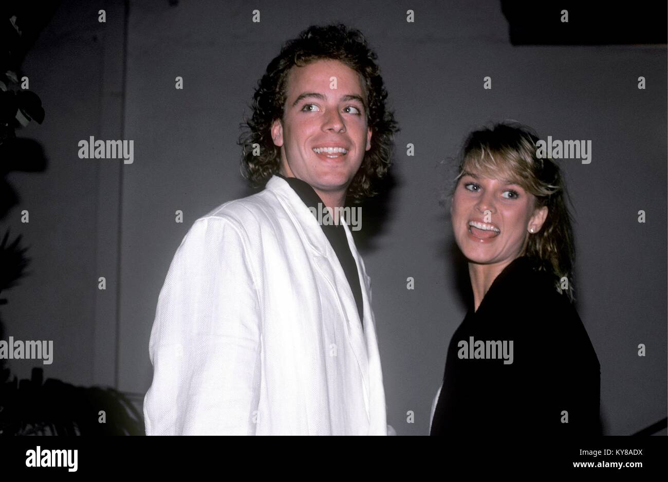 Nicolette Sheridan and Leif Garrett at Spago Restaurant. September 1984 ...