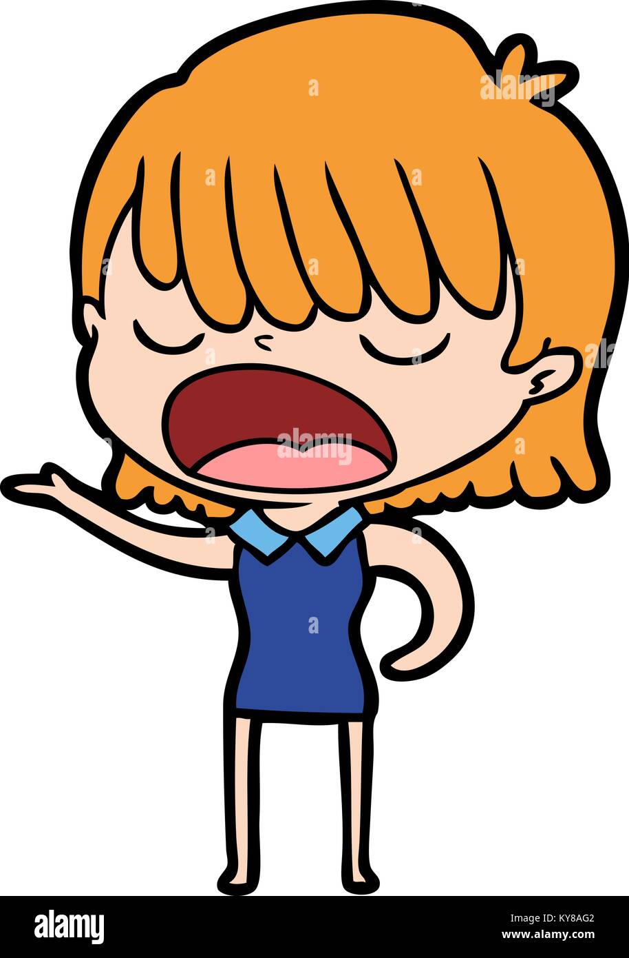 cartoon woman talking loudly Stock Vector Image & Art - Alamy