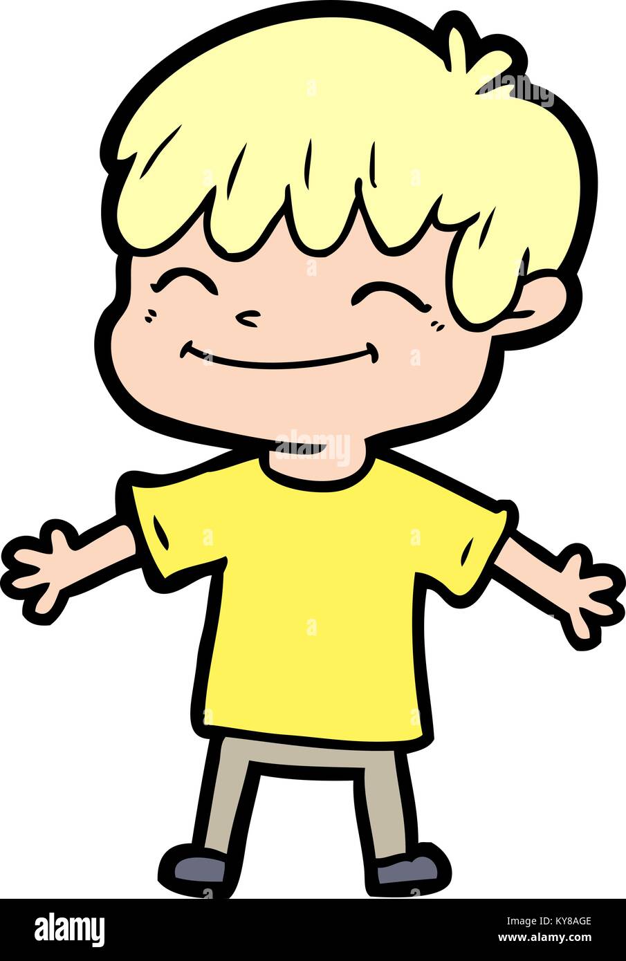 cartoon happy boy Stock Vector Image & Art - Alamy