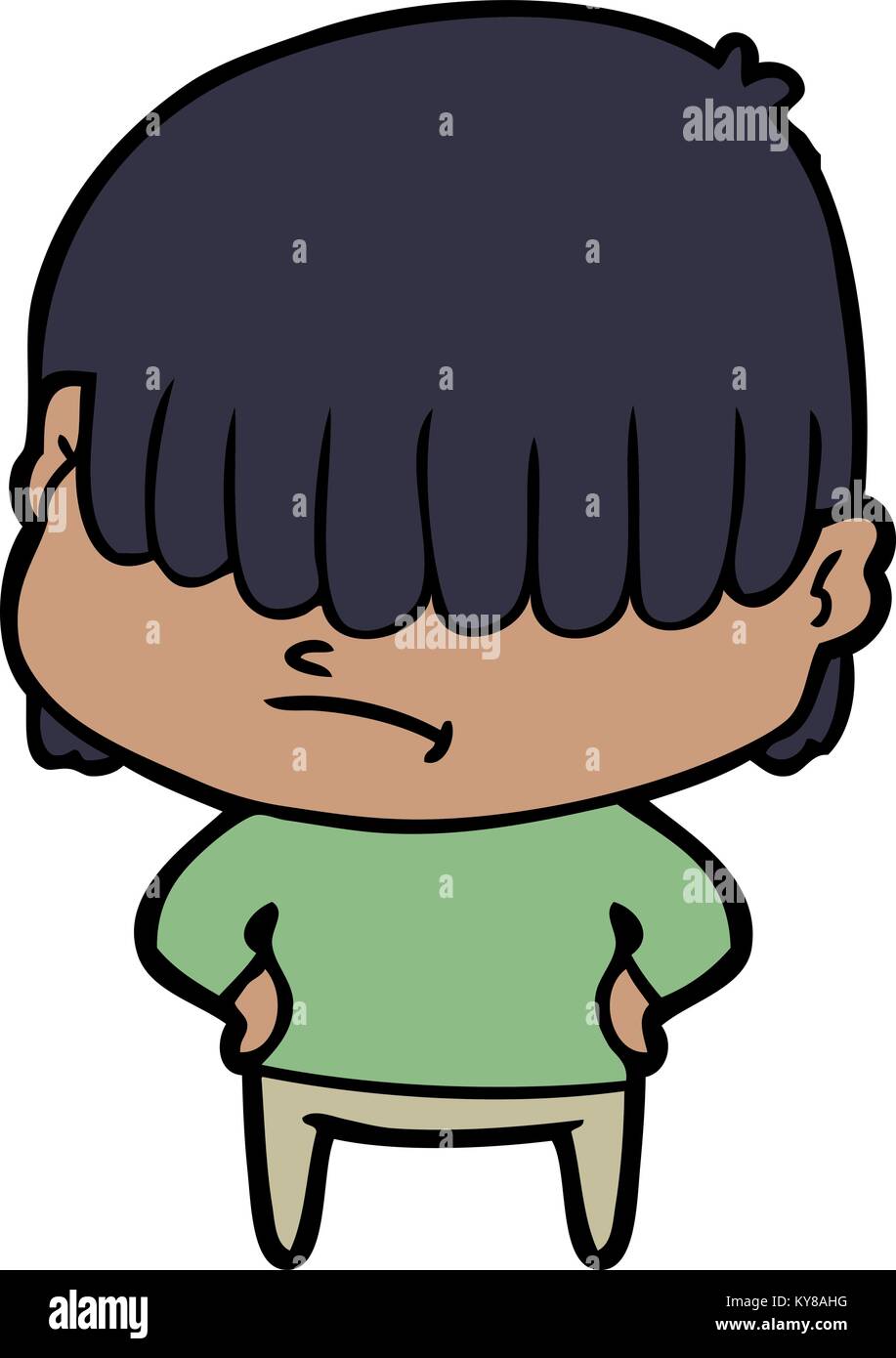 cartoon boy with untidy hair Stock Vector Image & Art - Alamy