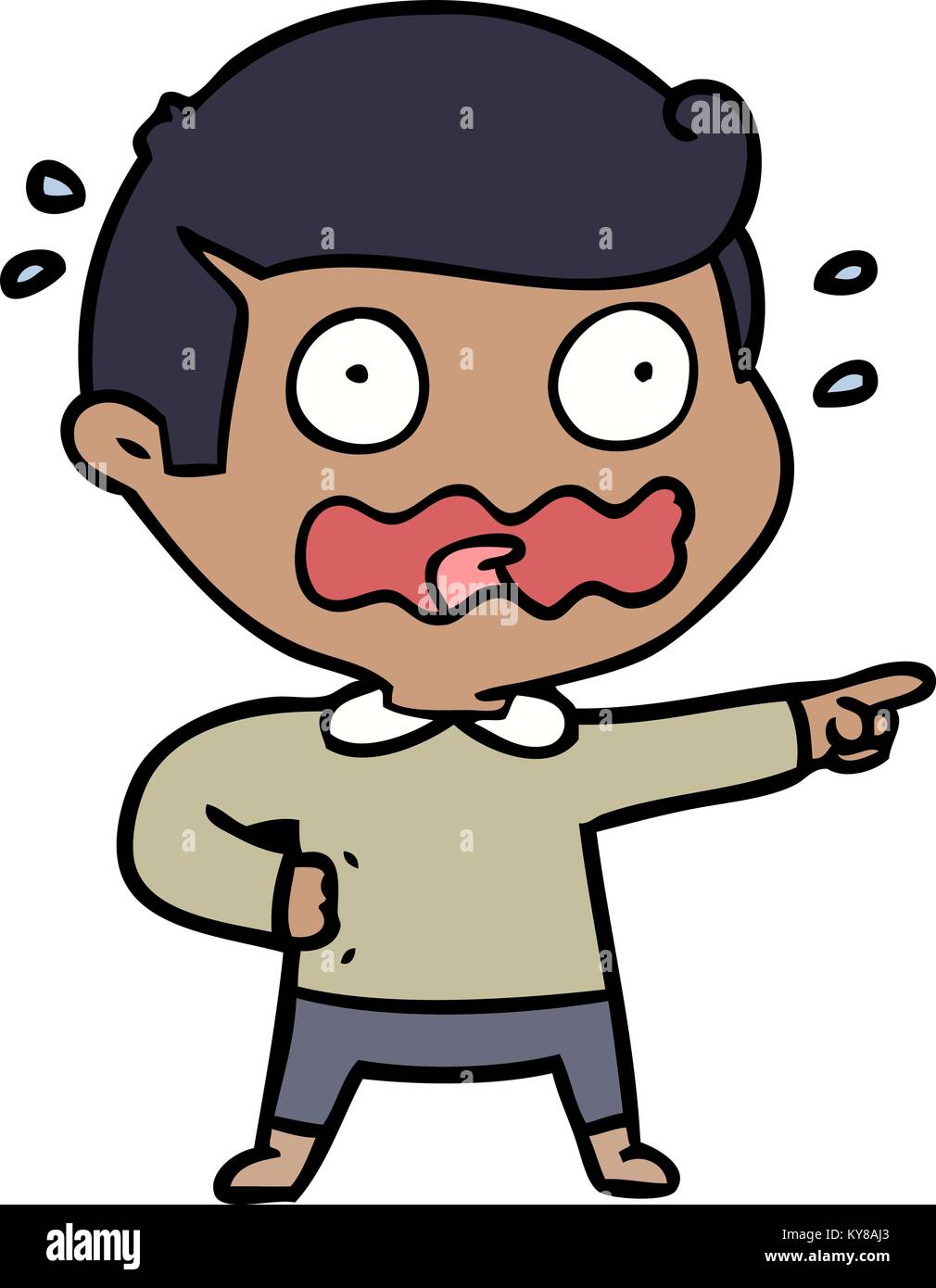 cartoon stressed out pointing Stock Vector Image & Art - Alamy
