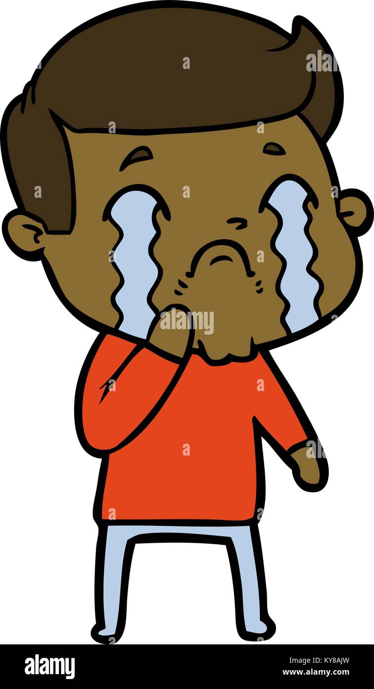 cartoon man crying Stock Vector Image & Art - Alamy