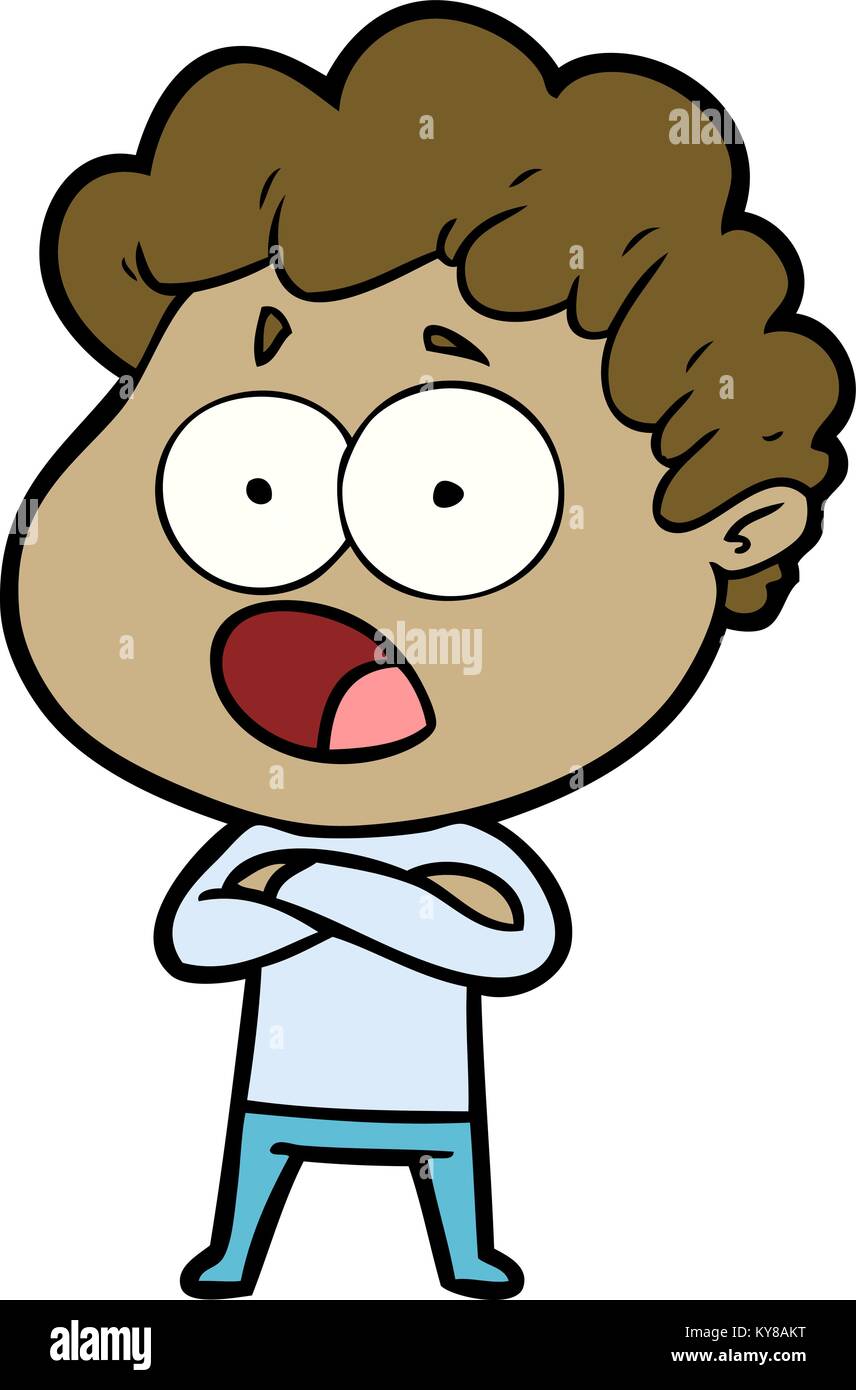 cartoon man gasping in surprise Stock Vector Image & Art - Alamy