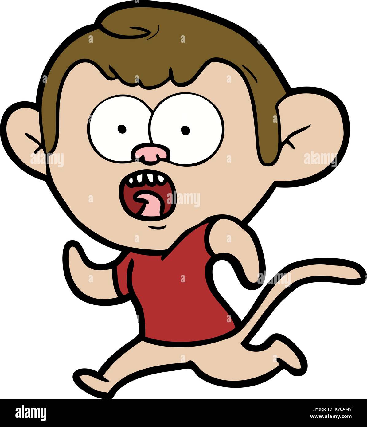 cartoon running monkey Stock Vector Image & Art - Alamy