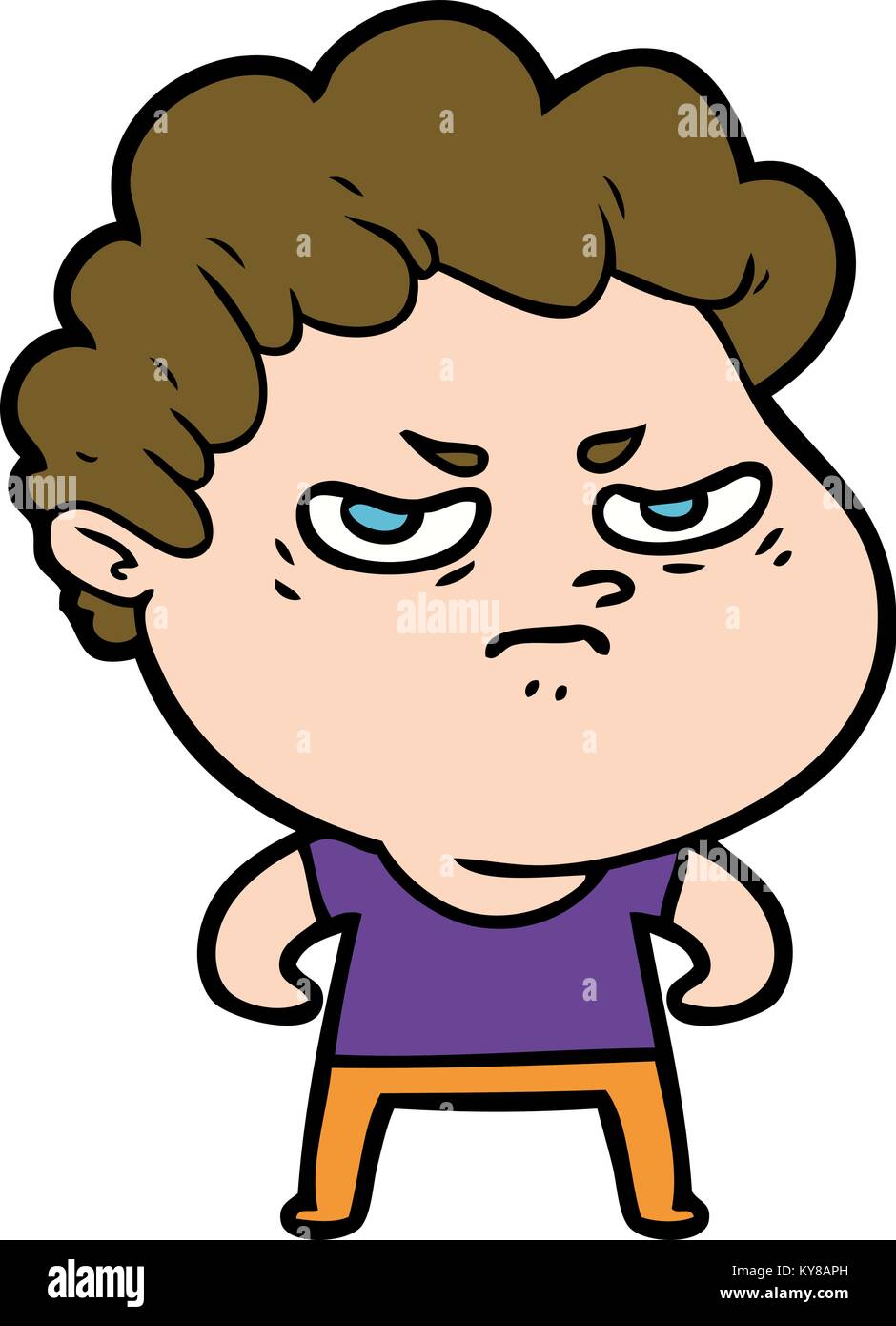 cartoon angry man Stock Vector Image & Art - Alamy