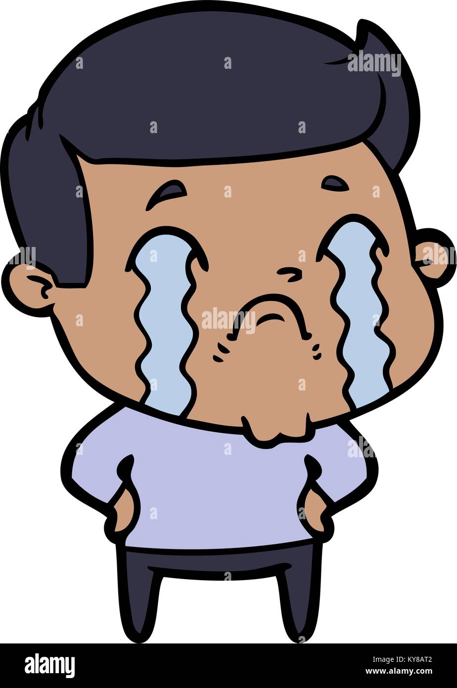cartoon man crying Stock Vector Image & Art - Alamy