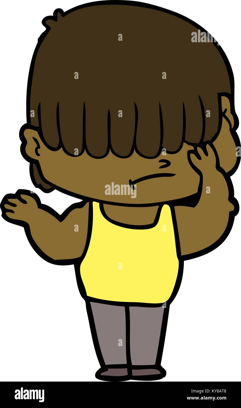 cartoon boy with untidy hair Stock Vector Image & Art - Alamy