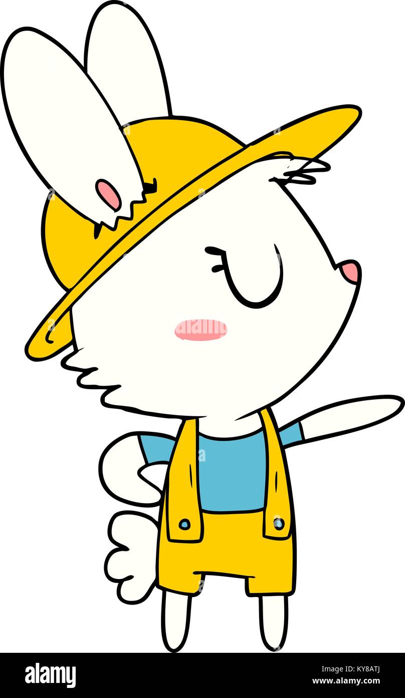 cartoon rabbit construction worker Stock Vector Image & Art - Alamy