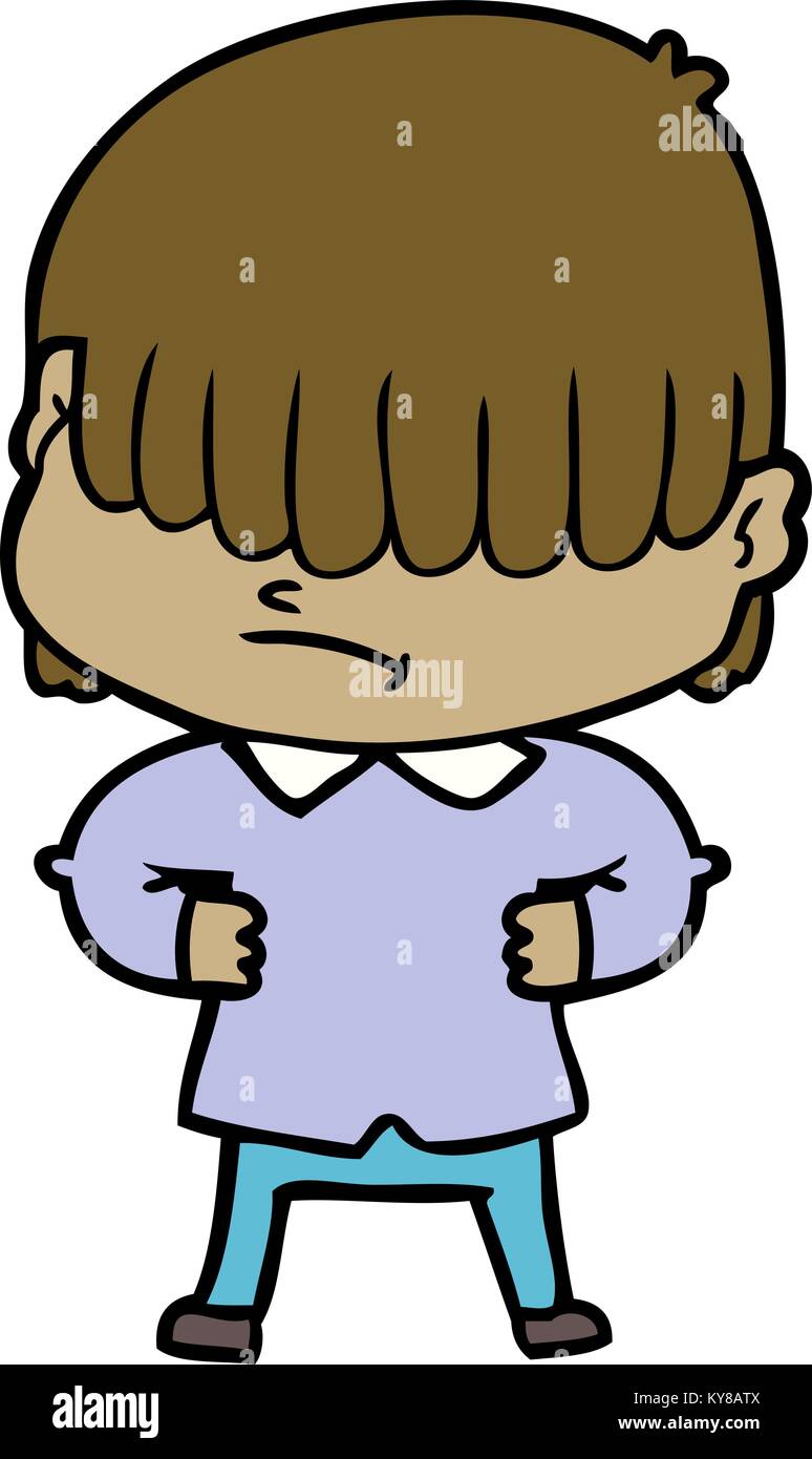 cartoon boy with untidy hair Stock Vector Image & Art - Alamy