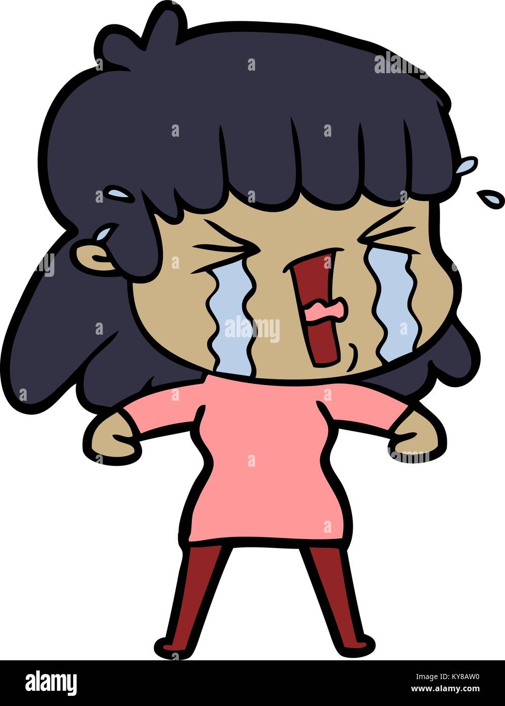 cartoon woman in tears Stock Vector Image & Art - Alamy