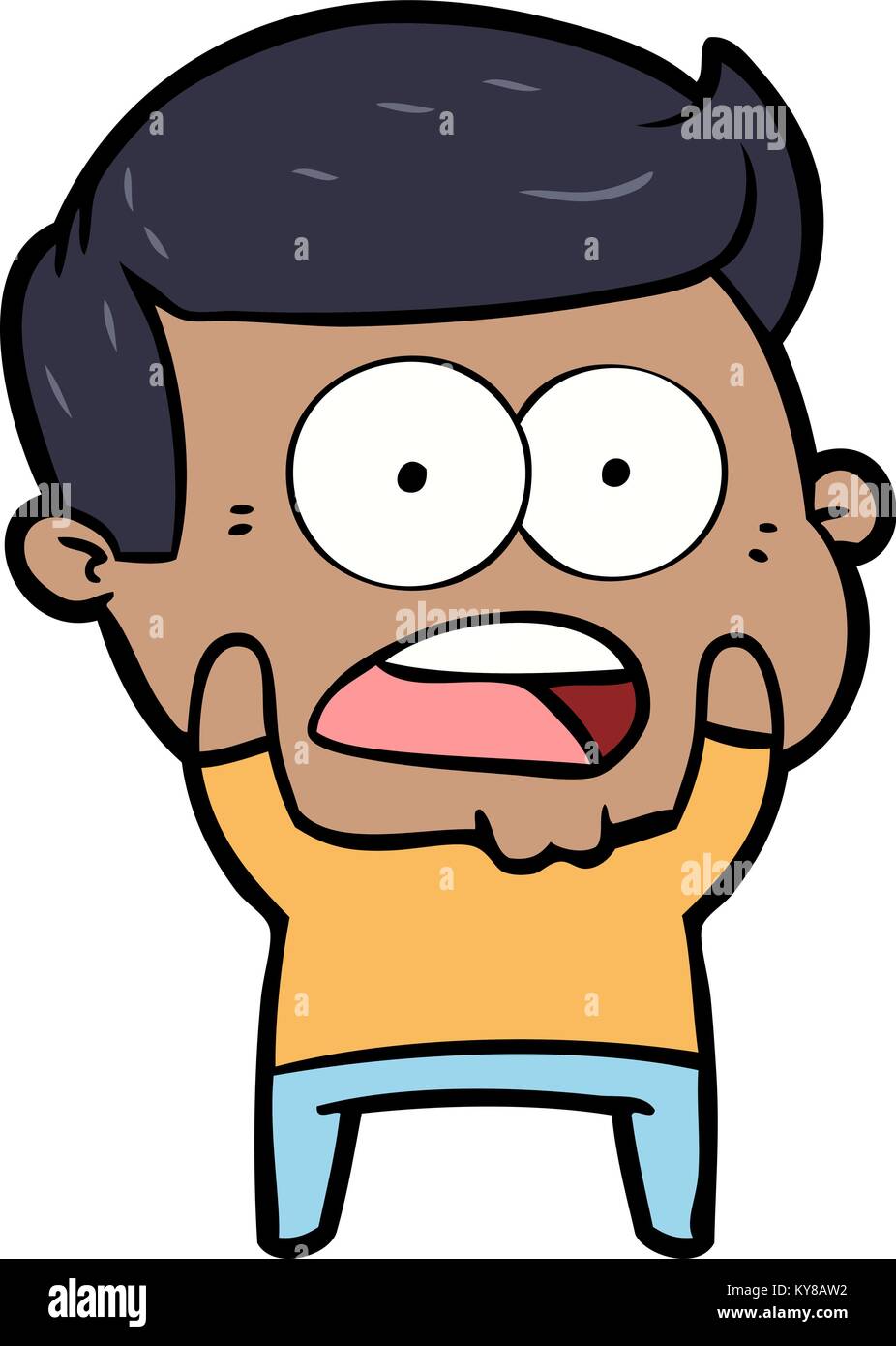 cartoon shocked man Stock Vector Image & Art - Alamy