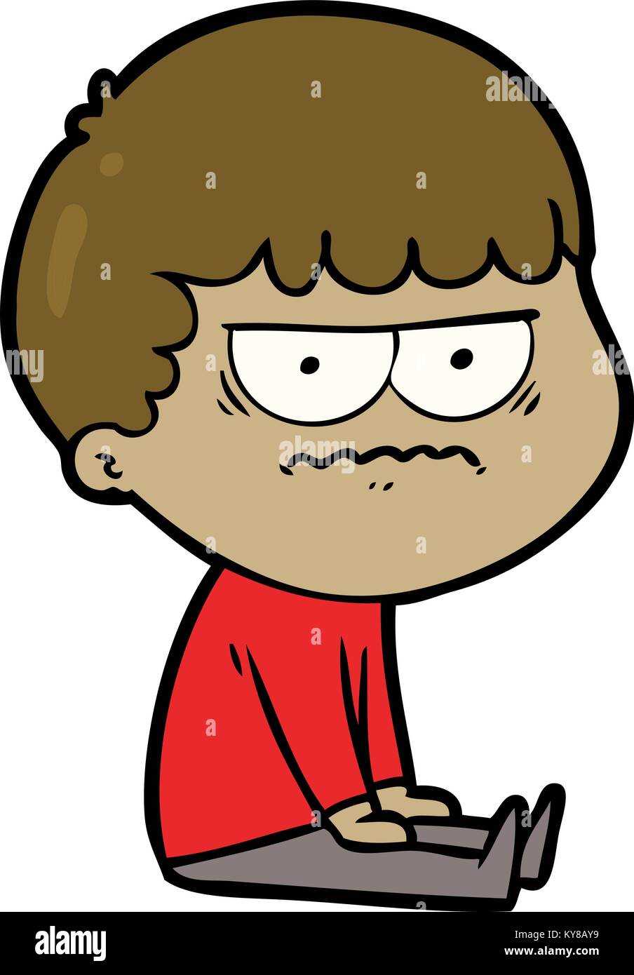 cartoon annoyed man Stock Vector Image & Art - Alamy