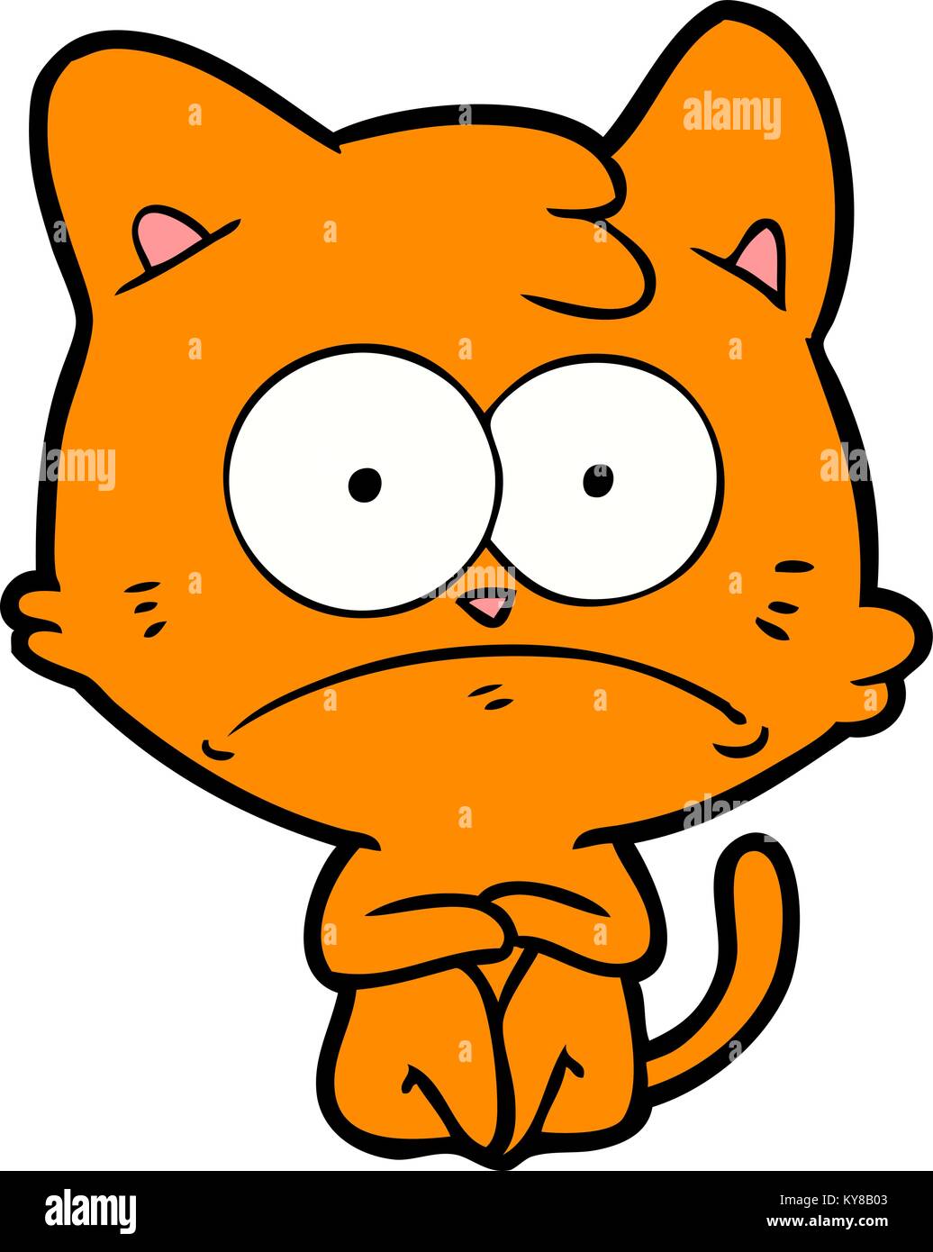 cartoon nervous cat Stock Vector Image & Art - Alamy