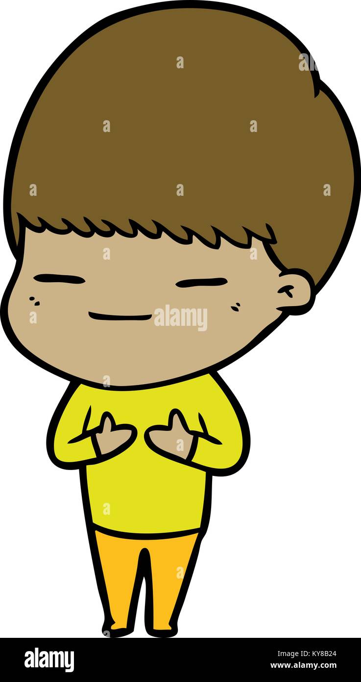 cartoon smug boy Stock Vector Image & Art - Alamy