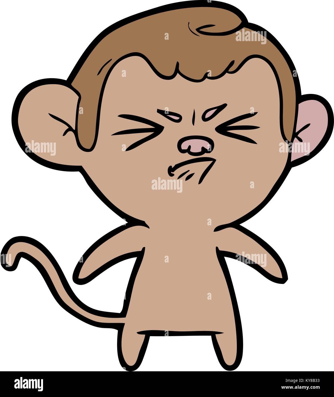 cartoon angry monkey Stock Vector Image & Art - Alamy