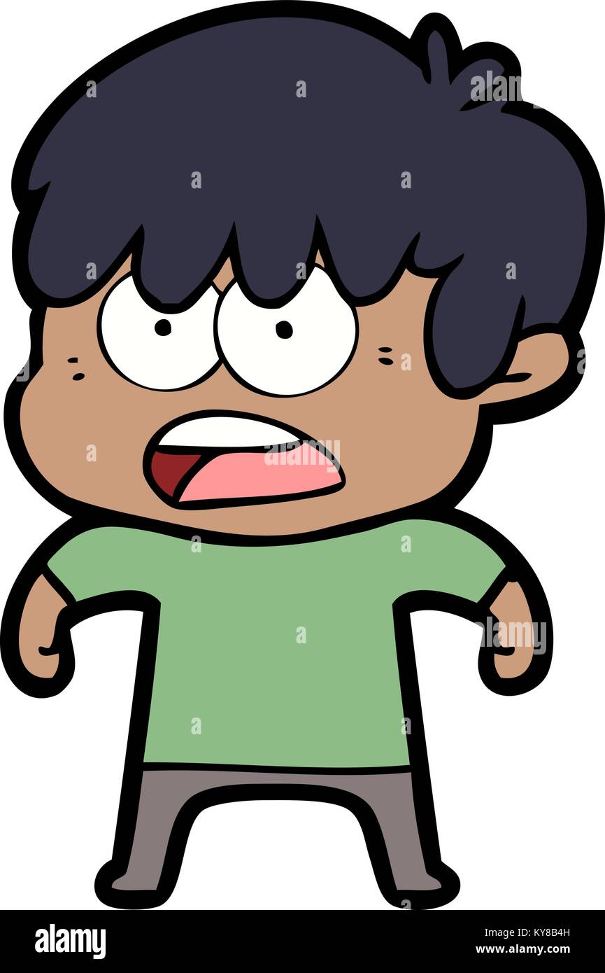 worried cartoon boy Stock Vector Image & Art - Alamy