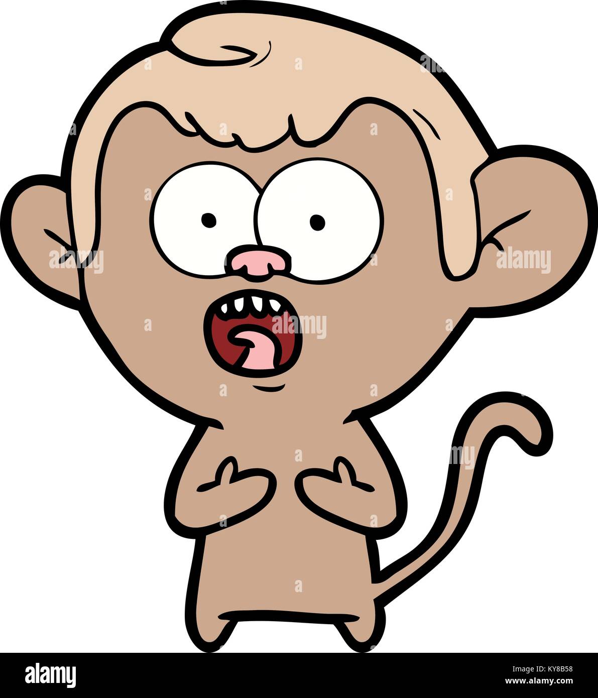 cartoon shocked monkey Stock Vector Image & Art - Alamy