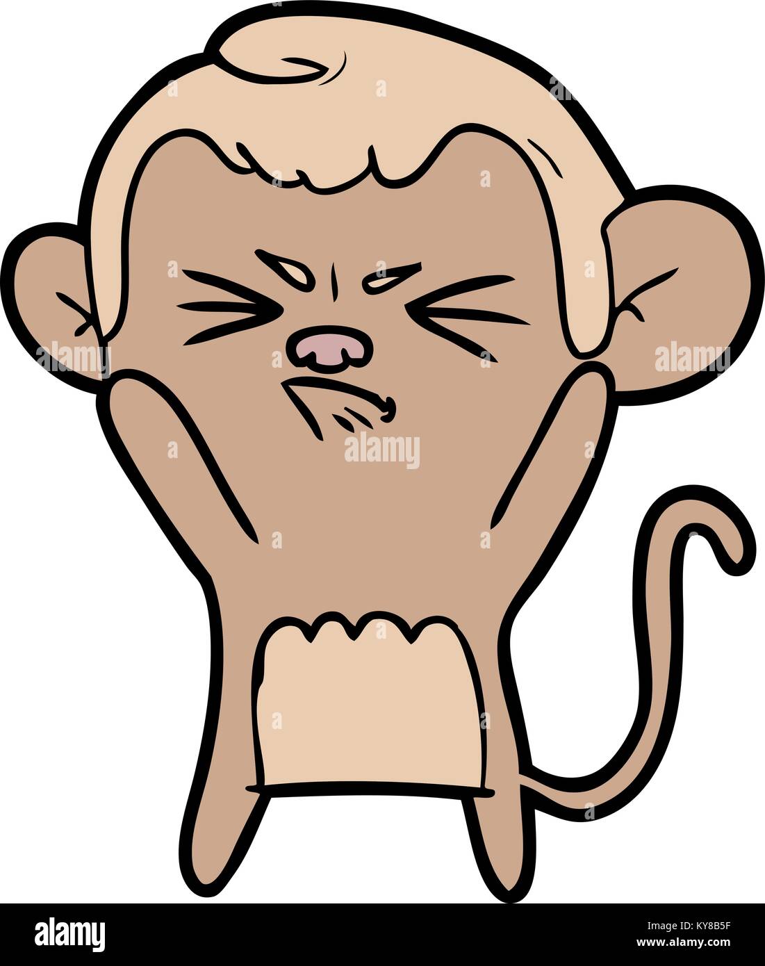 cartoon angry monkey Stock Vector Image & Art - Alamy