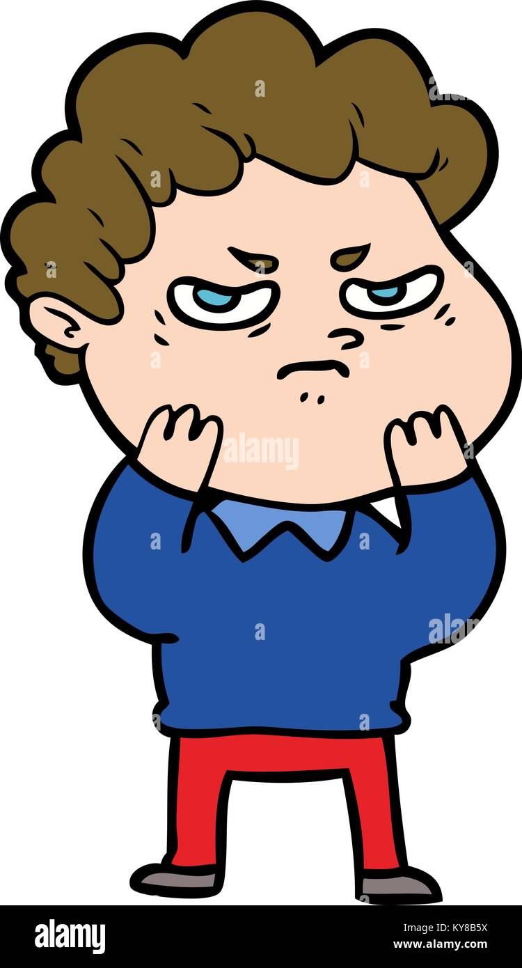 cartoon angry man Stock Vector Image & Art - Alamy