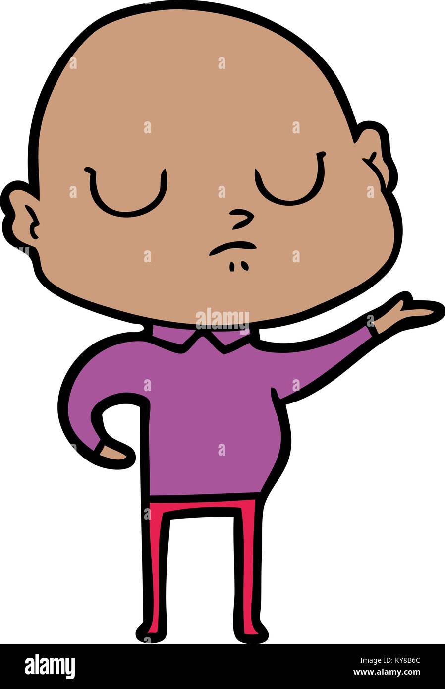 cartoon bald man Stock Vector Image & Art - Alamy