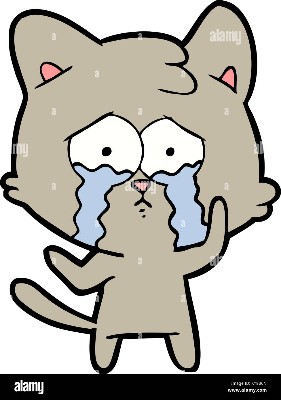 cartoon crying cat Stock Vector Image & Art - Alamy