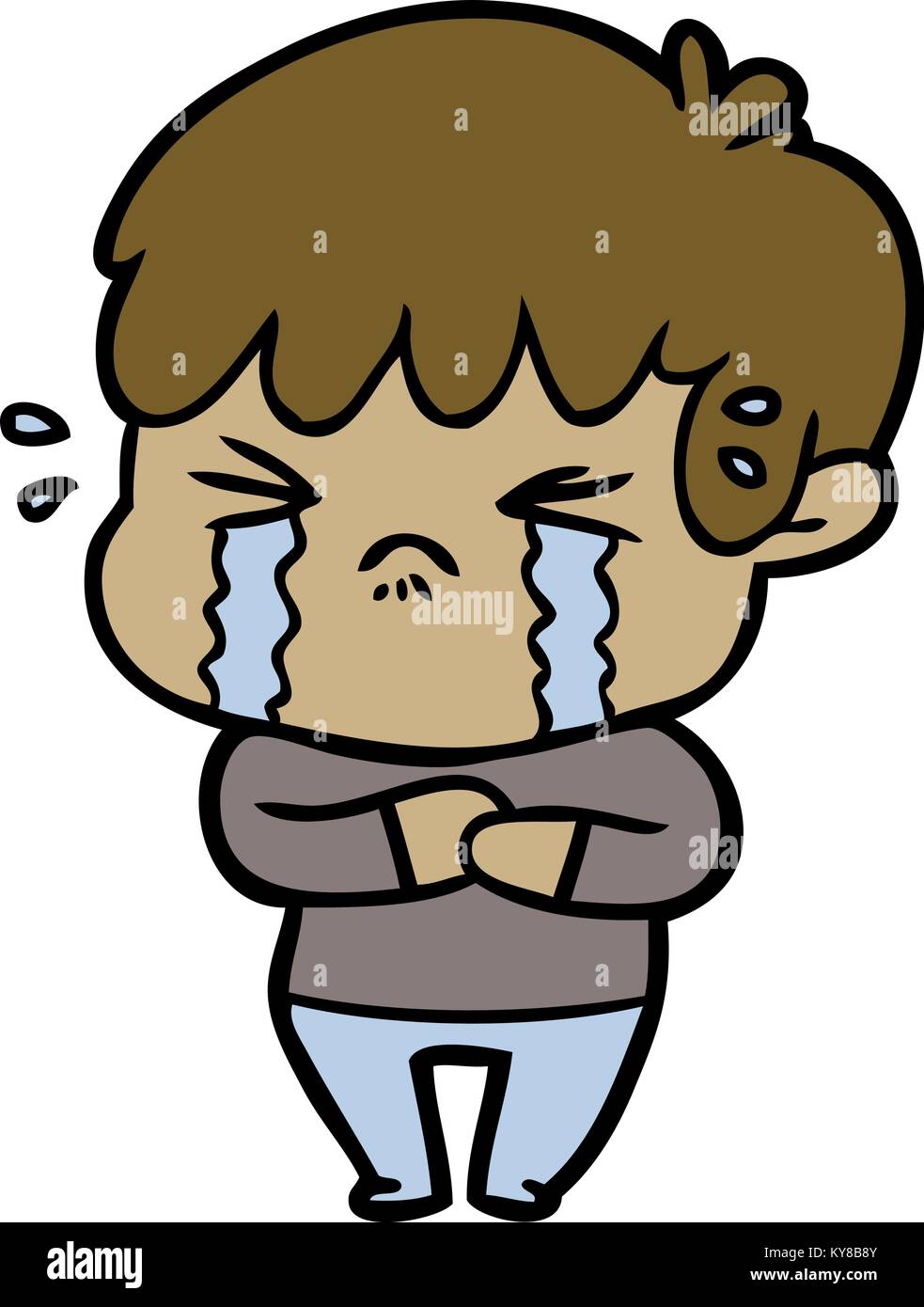 cartoon boy crying Stock Vector Image & Art - Alamy