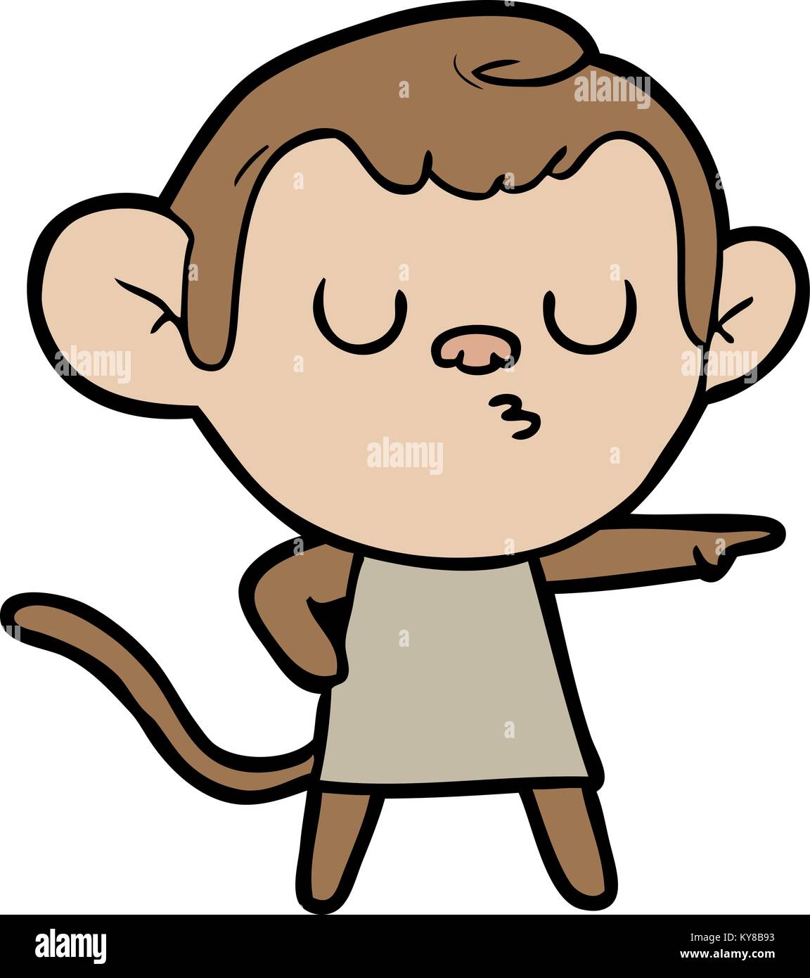 cartoon calm monkey Stock Vector Image & Art - Alamy