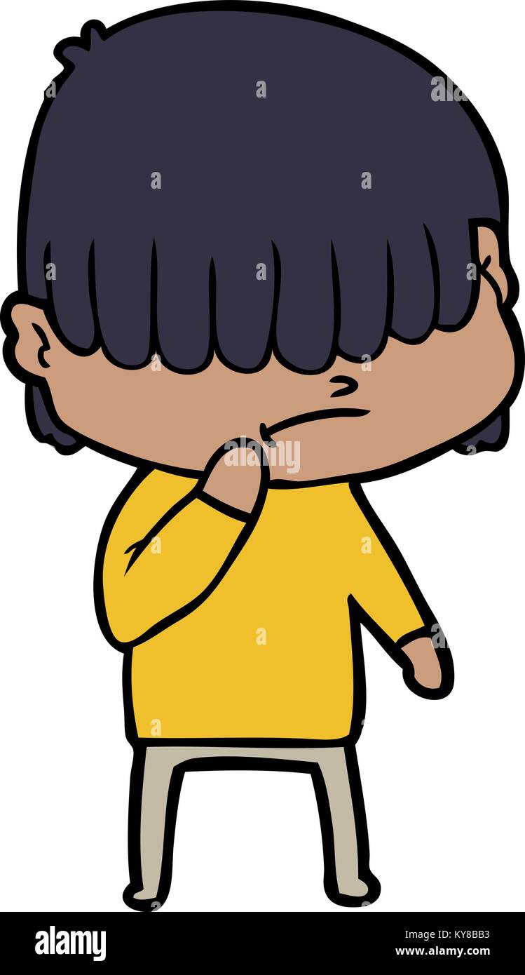 cartoon boy with untidy hair Stock Vector Image & Art - Alamy