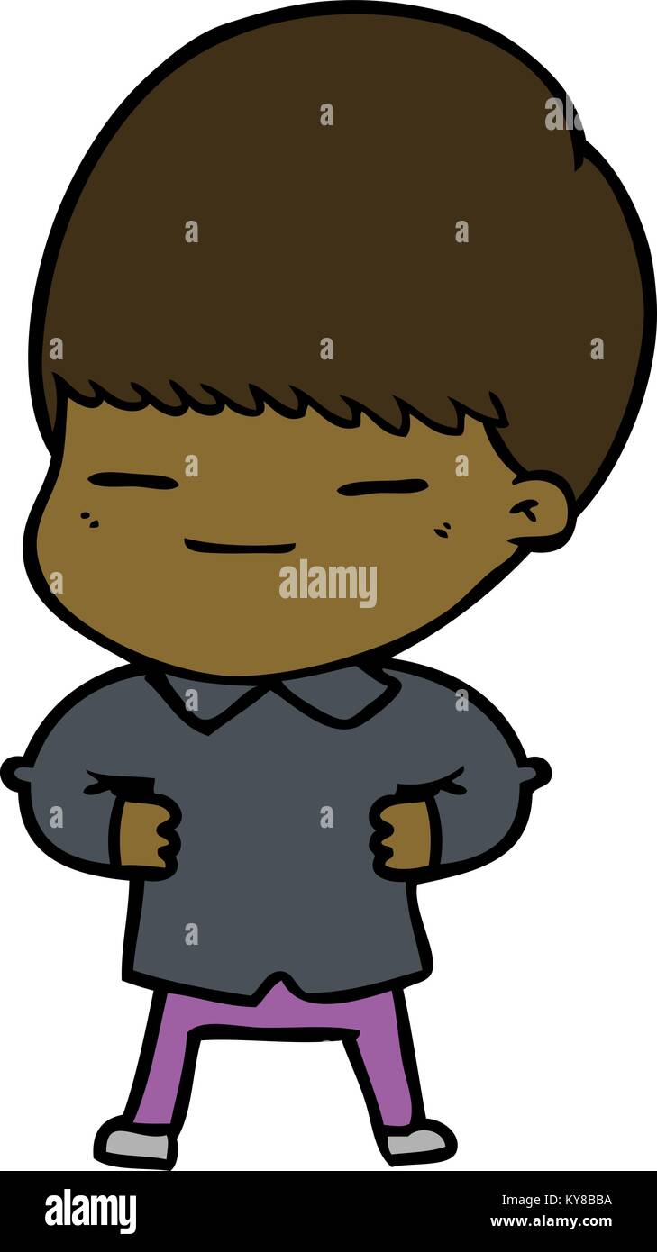 cartoon smug boy Stock Vector Image & Art - Alamy