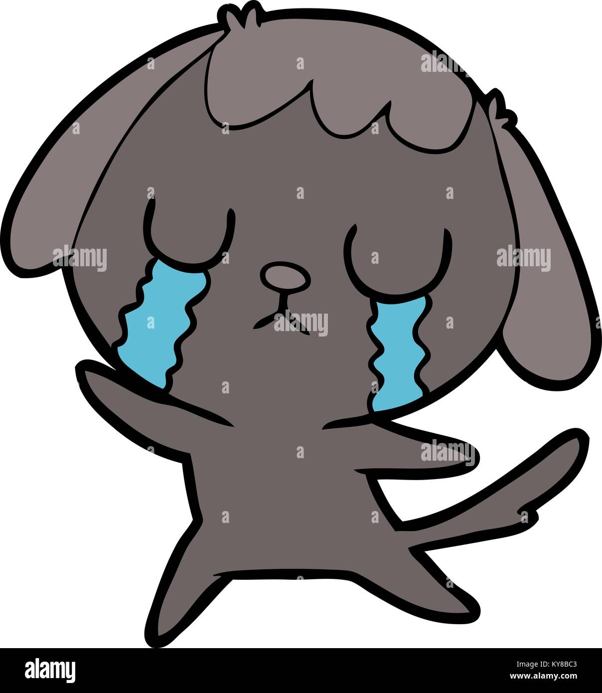 cute cartoon dog crying Stock Vector Image & Art - Alamy