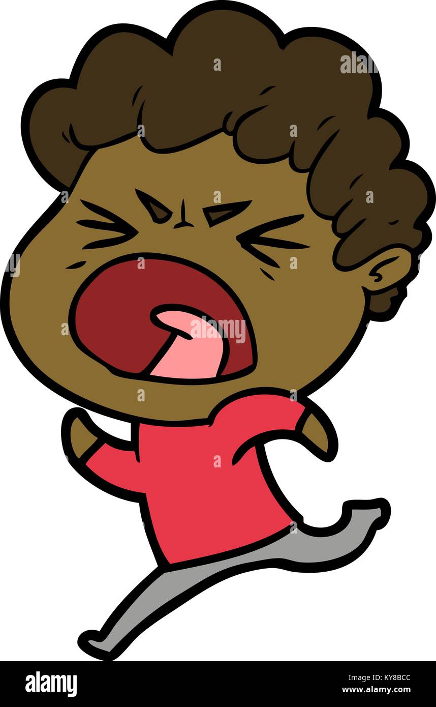 cartoon furious man Stock Vector Image & Art - Alamy