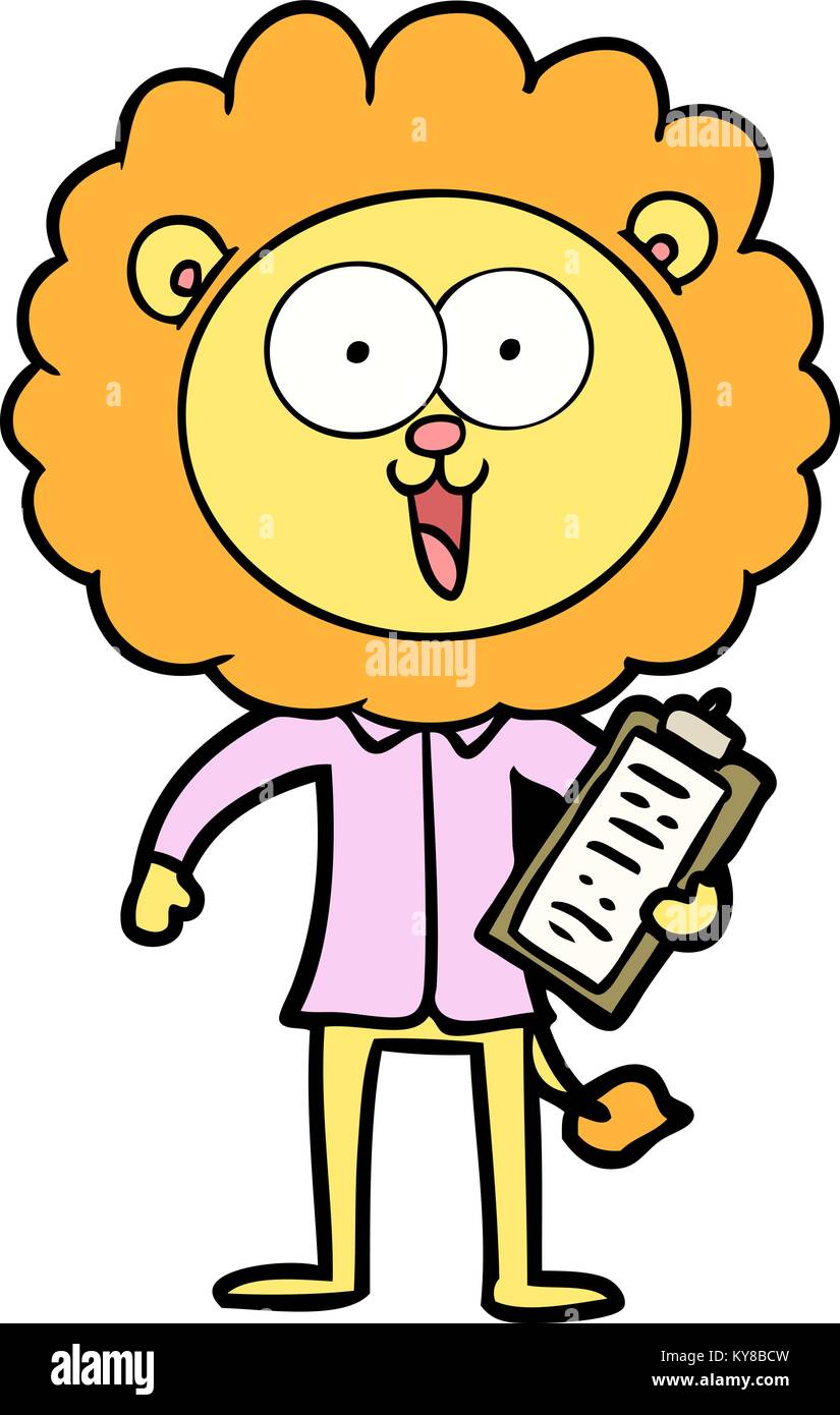 happy cartoon lion Stock Vector Image & Art - Alamy