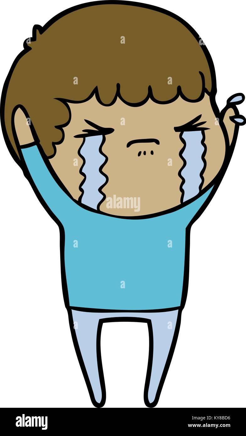 cartoon man crying Stock Vector Image & Art - Alamy