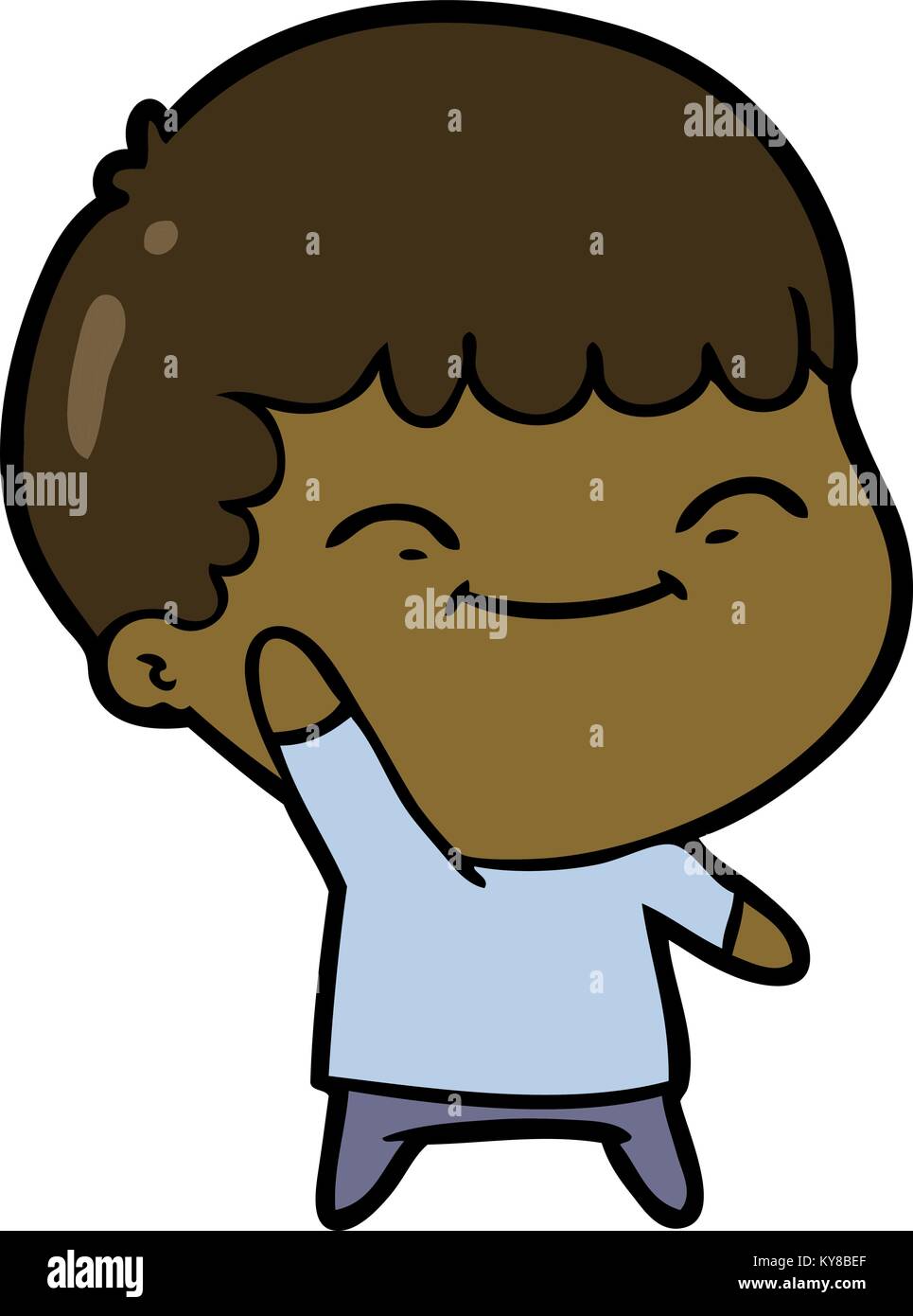 cartoon happy boy Stock Vector Image & Art - Alamy