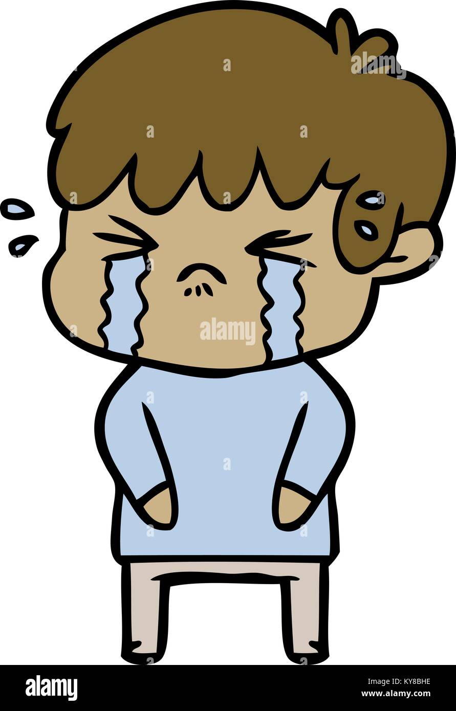 cartoon boy crying Stock Vector Image & Art - Alamy