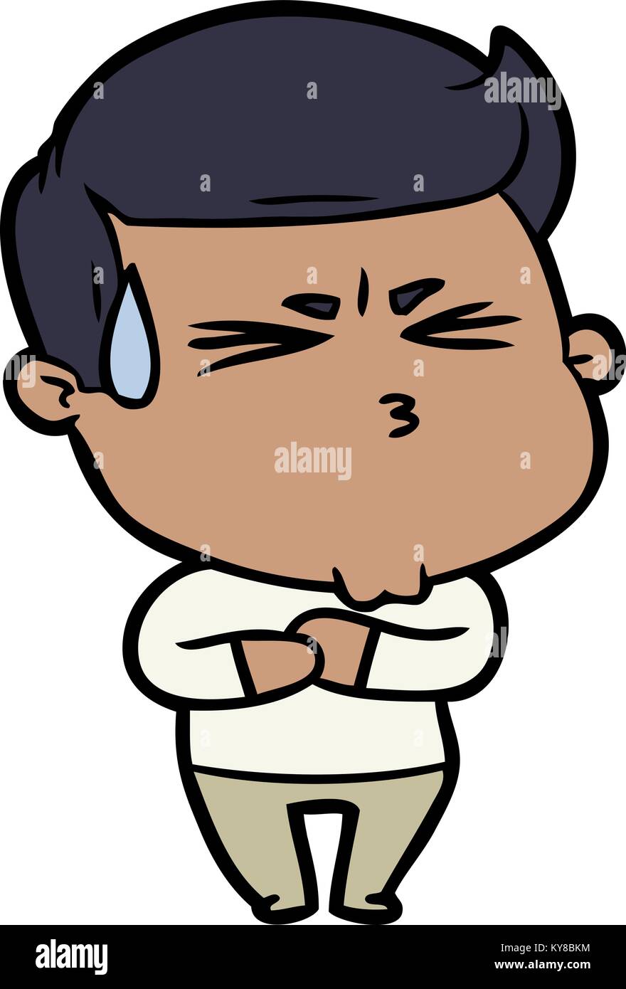 cartoon frustrated man Stock Vector Image & Art - Alamy