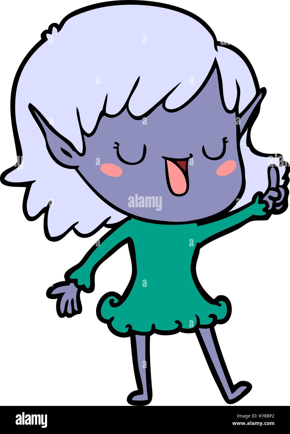 cartoon elf girl Stock Vector Image & Art - Alamy