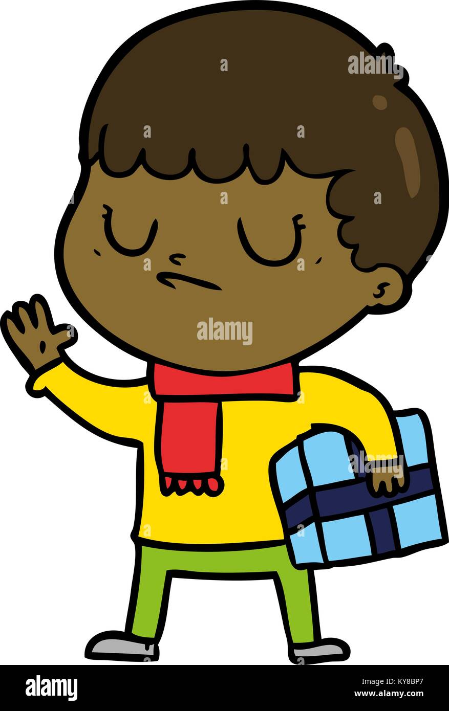 cartoon grumpy boy Stock Vector Image & Art - Alamy