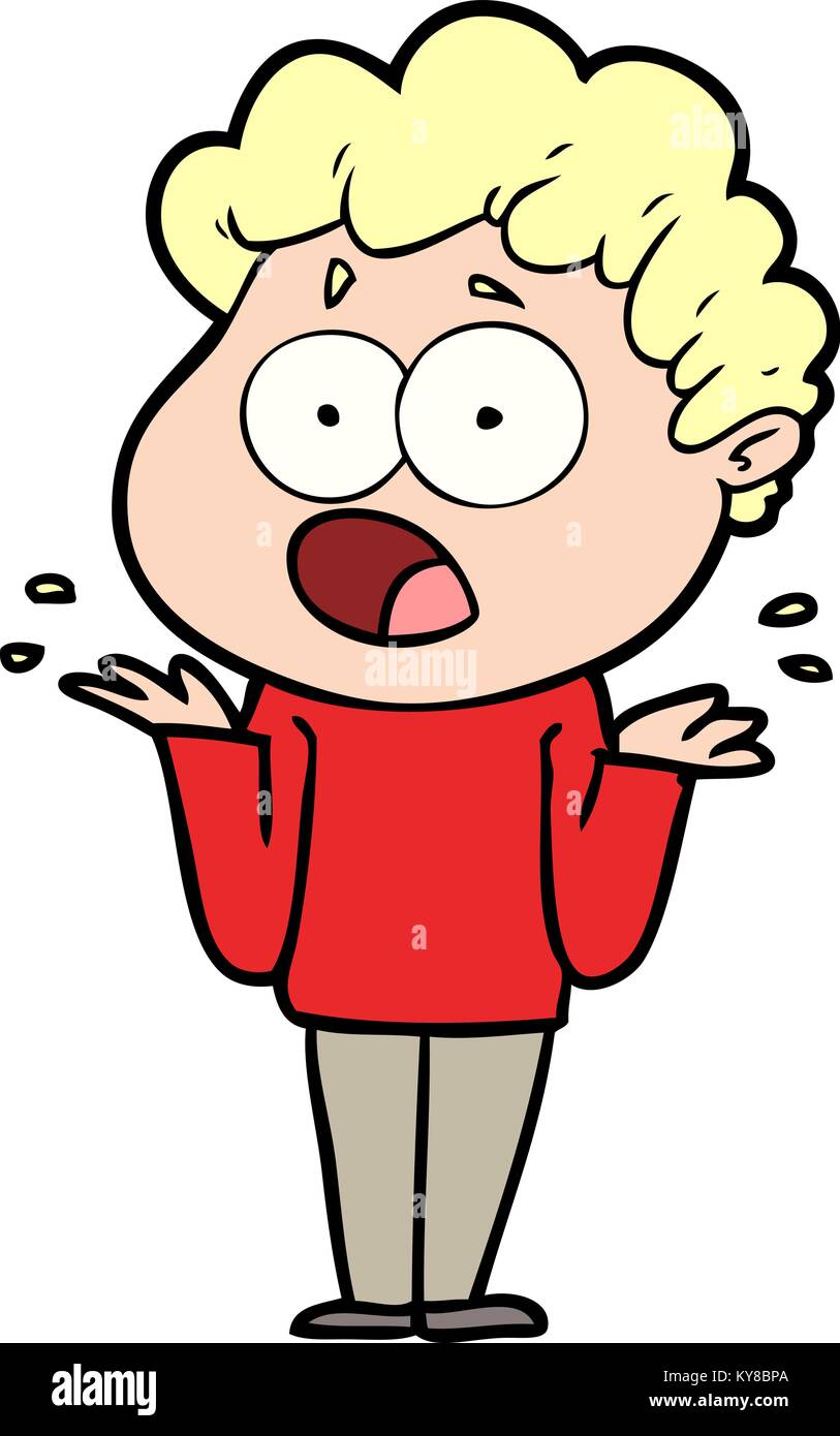 cartoon man gasping in surprise Stock Vector Image & Art - Alamy