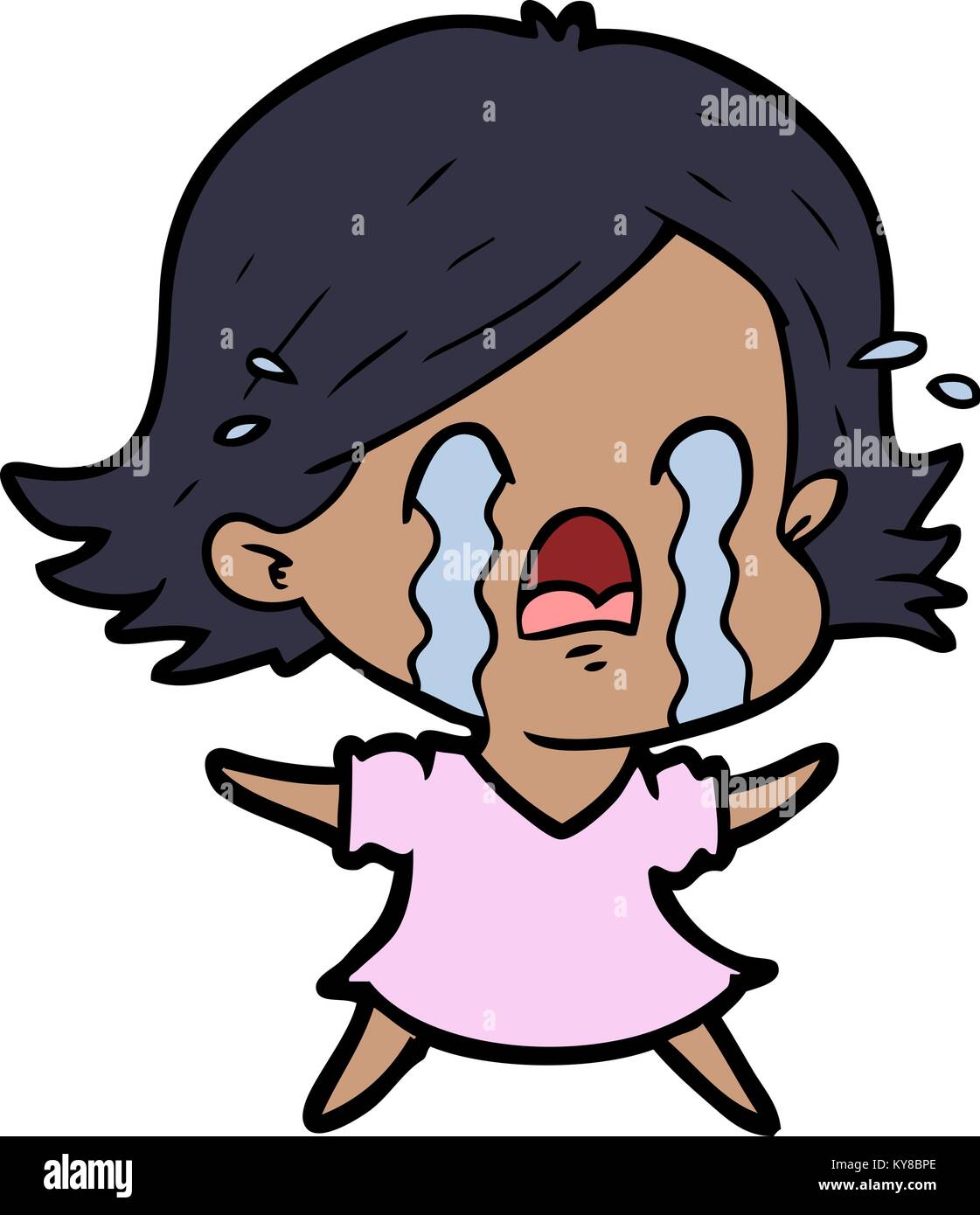 cartoon woman crying Stock Vector Image & Art - Alamy