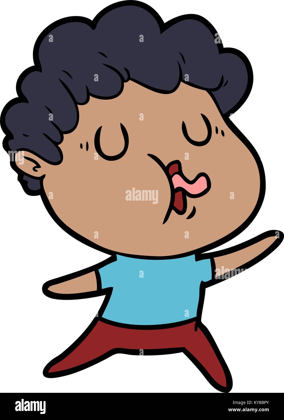 cartoon man singing Stock Vector Image & Art - Alamy