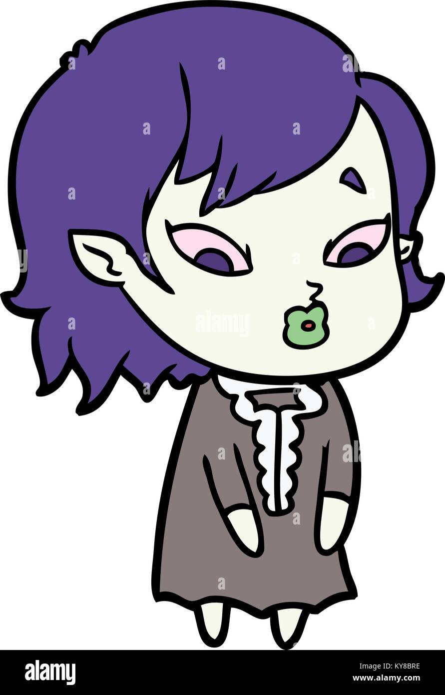 cute cartoon vampire girl Stock Vector Image & Art - Alamy