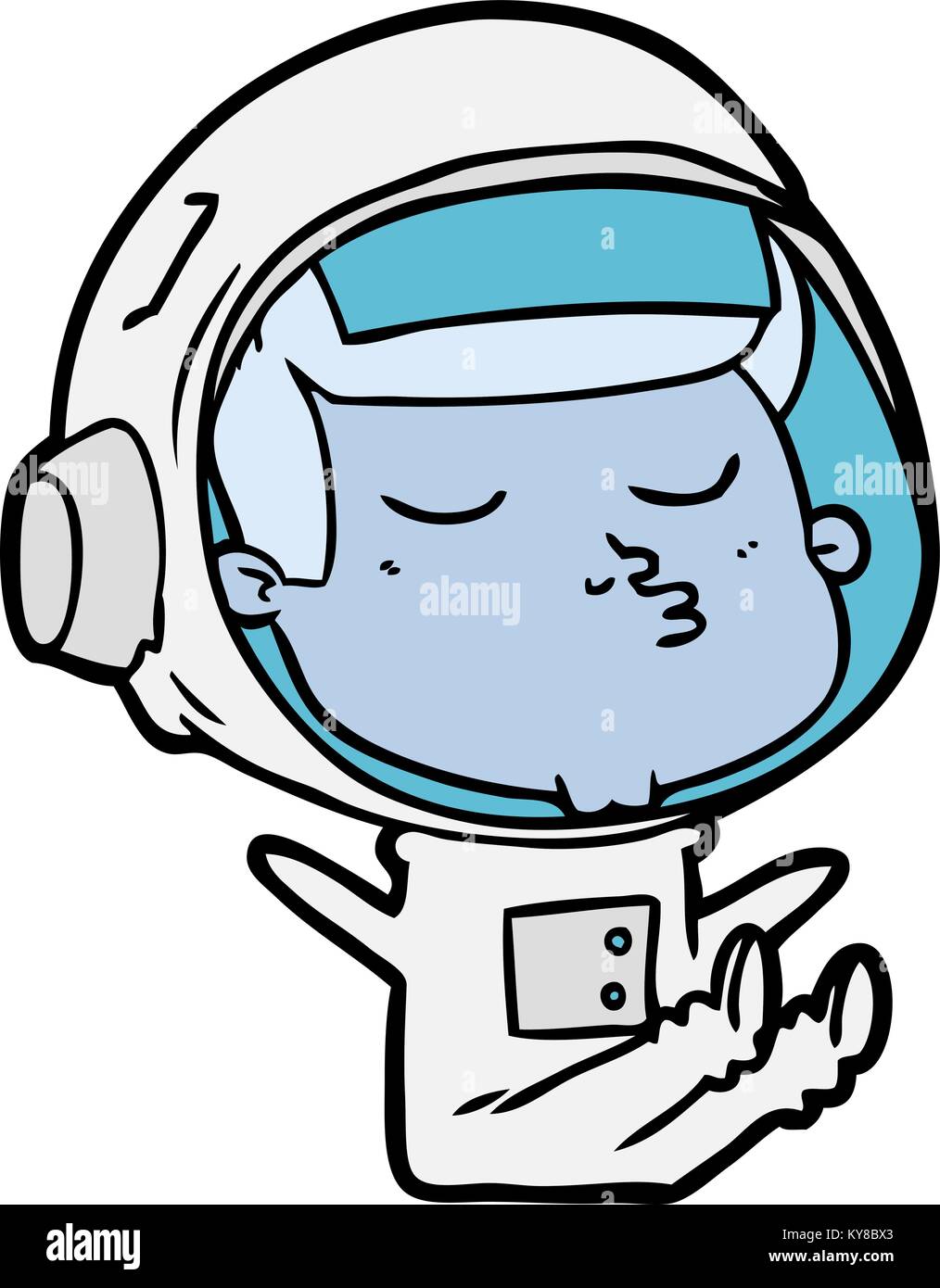 cartoon confident astronaut Stock Vector Image & Art - Alamy