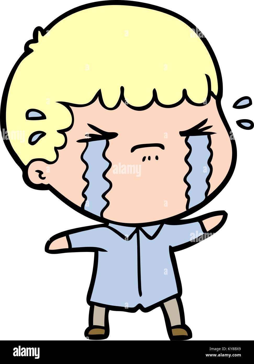 cartoon man crying Stock Vector Image & Art - Alamy