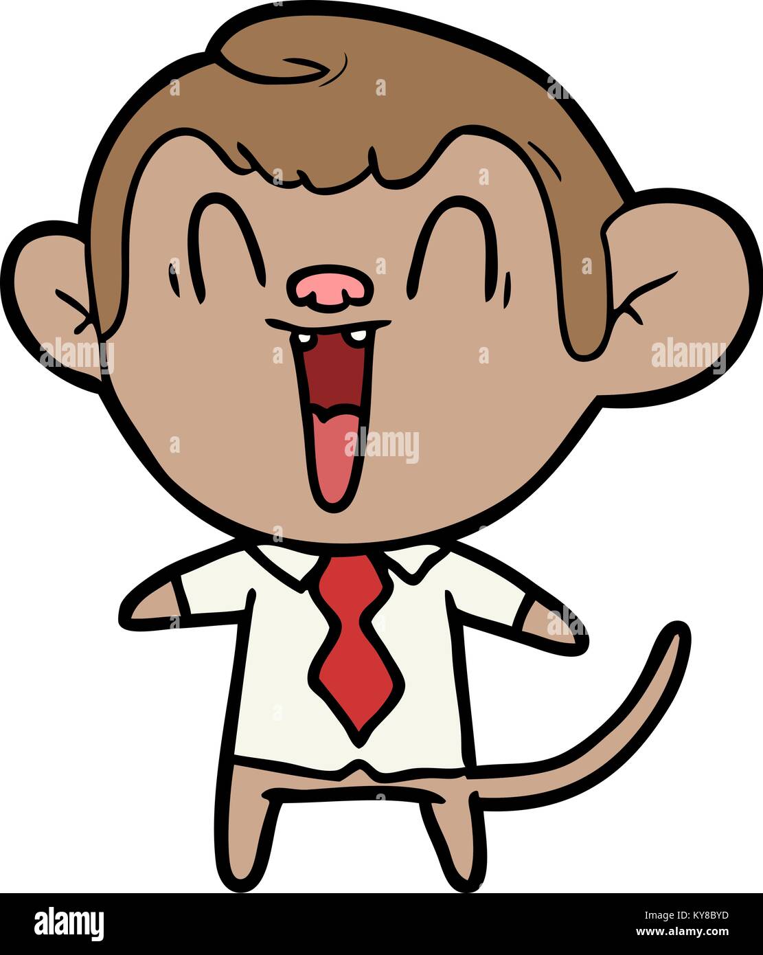 cartoon laughing monkey Stock Vector Image & Art - Alamy