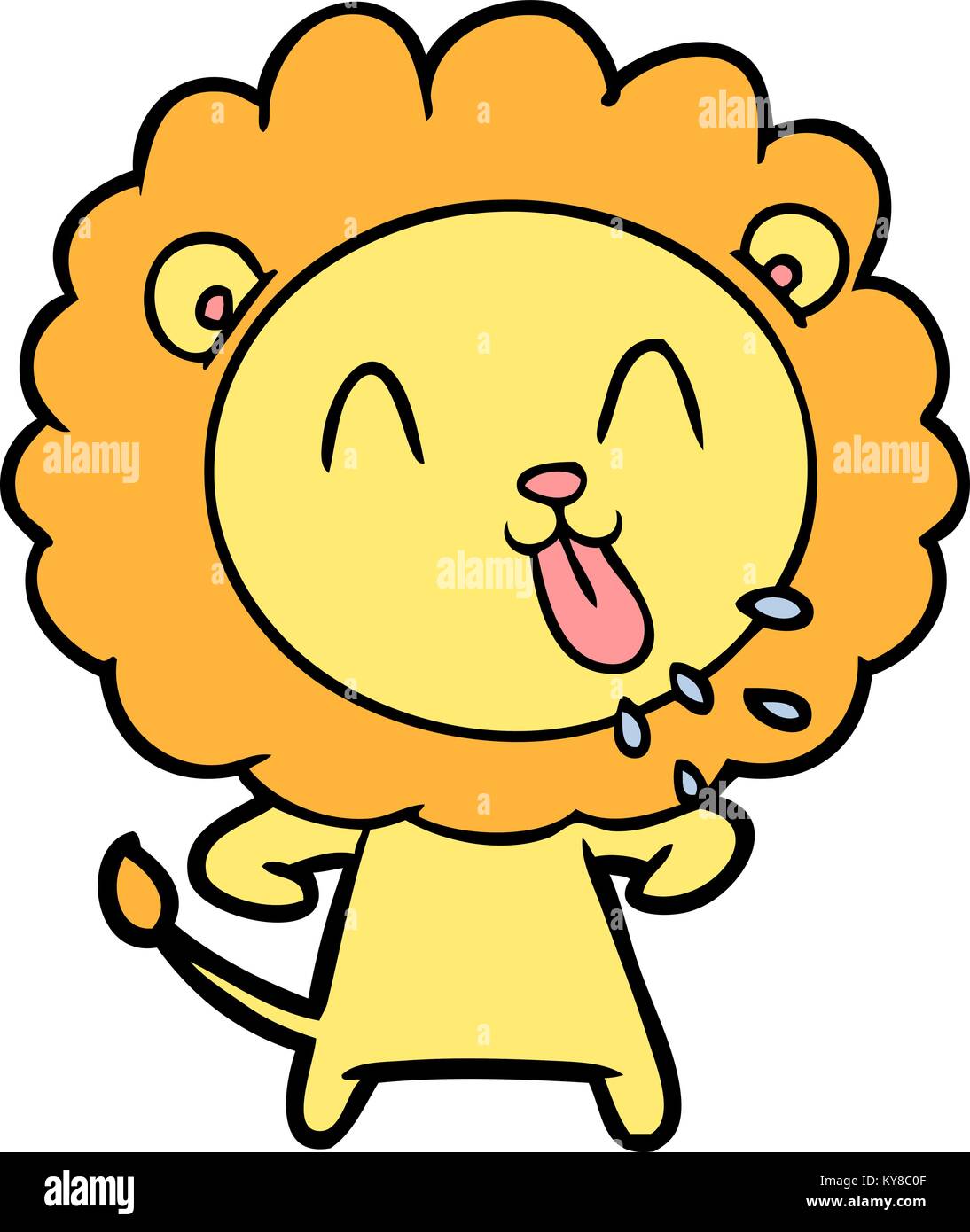 happy cartoon lion Stock Vector Image & Art - Alamy