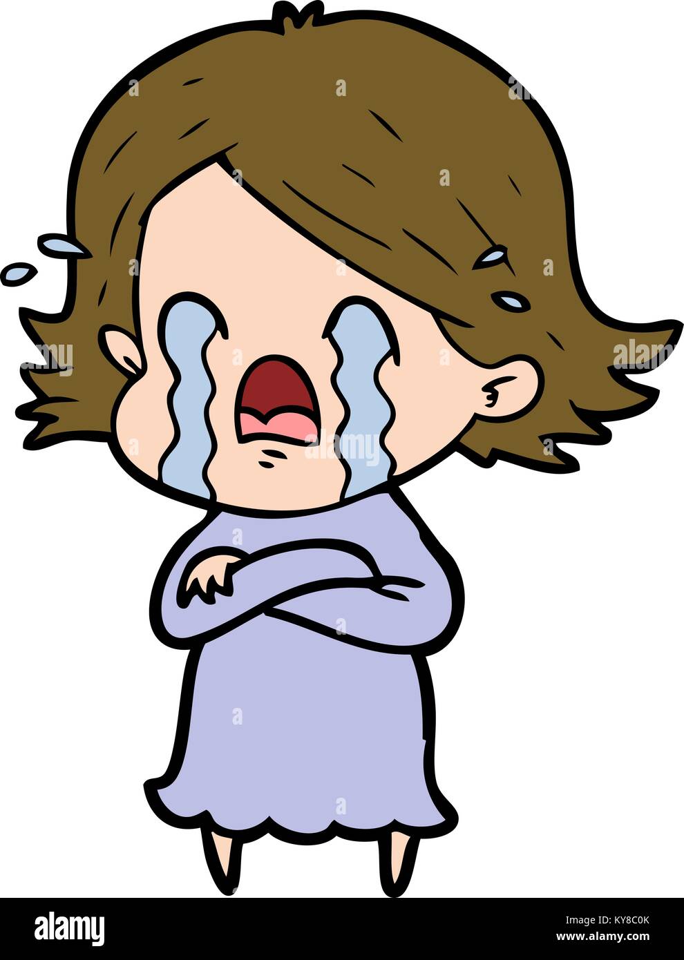 cartoon woman crying Stock Vector Image & Art - Alamy